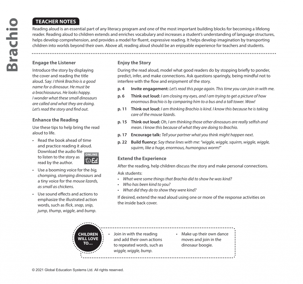 Brachio | JillE Literacy